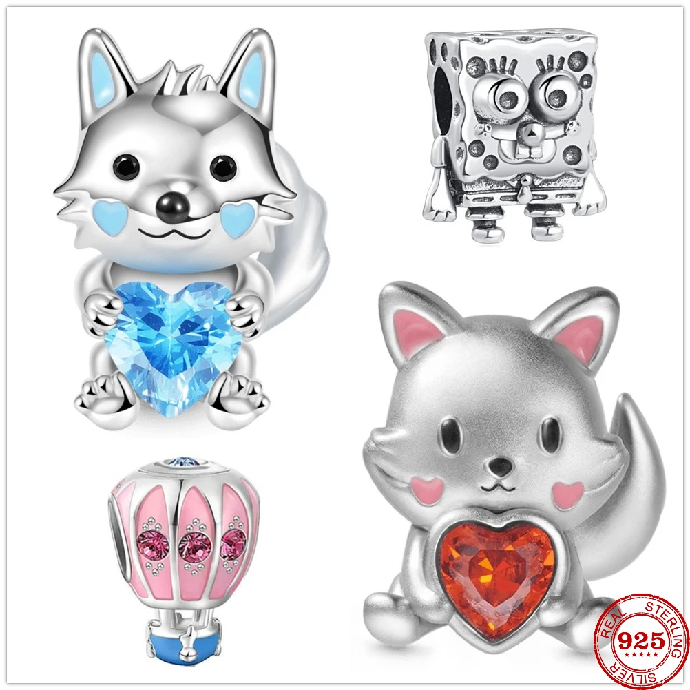 2023-New-925-Sterling-Silver-Wolf-Hot-air-Balloon-Pandora-Charm-Bead ...