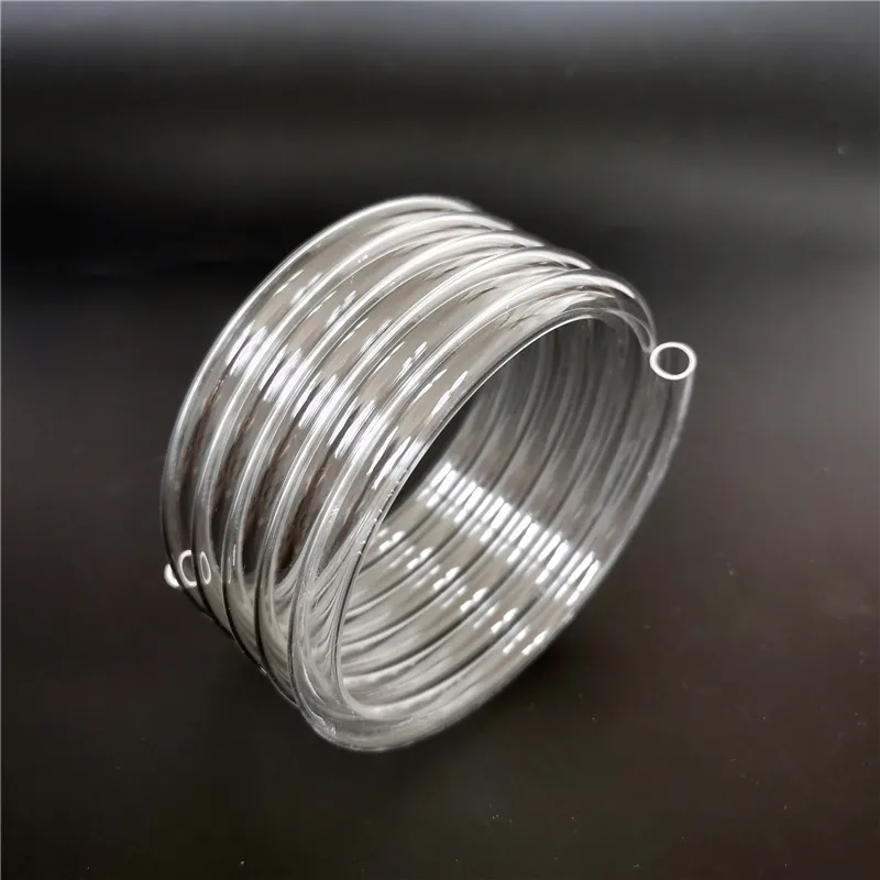 5.5coils OD115mm clear spiral quartz helical tube transparent quartz ...