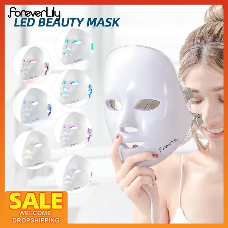 Mascarilla Facial con luz LED para rejuvenecimiento de la piel, máscara ...