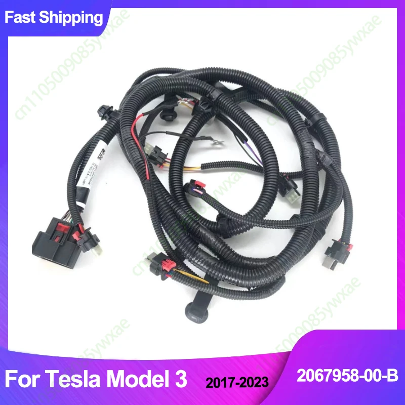 Car Front Bumper Reversing Radar Wiring Harness For Tesla Model 3 Belt ...
