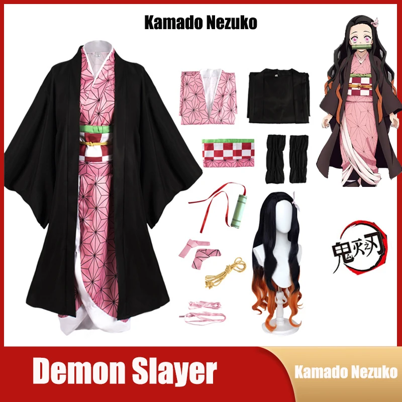 Anime Demon Slayers Cosplay Costume Kimetsu No Yaiba Kamado Nezuko ...