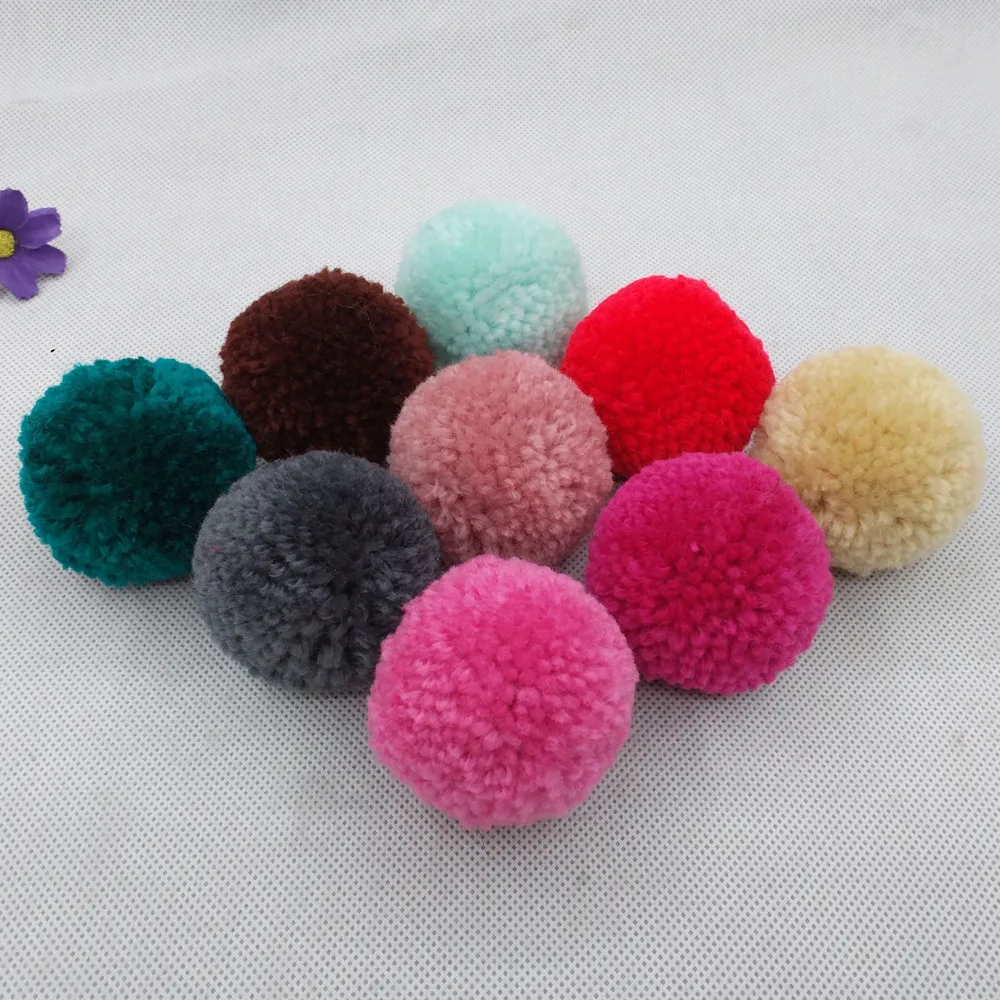 5cm-6Pcs-Round-Ball-of-Wool-Woolen-Balls-Pompoms-Crafts-Pompoms-for ...