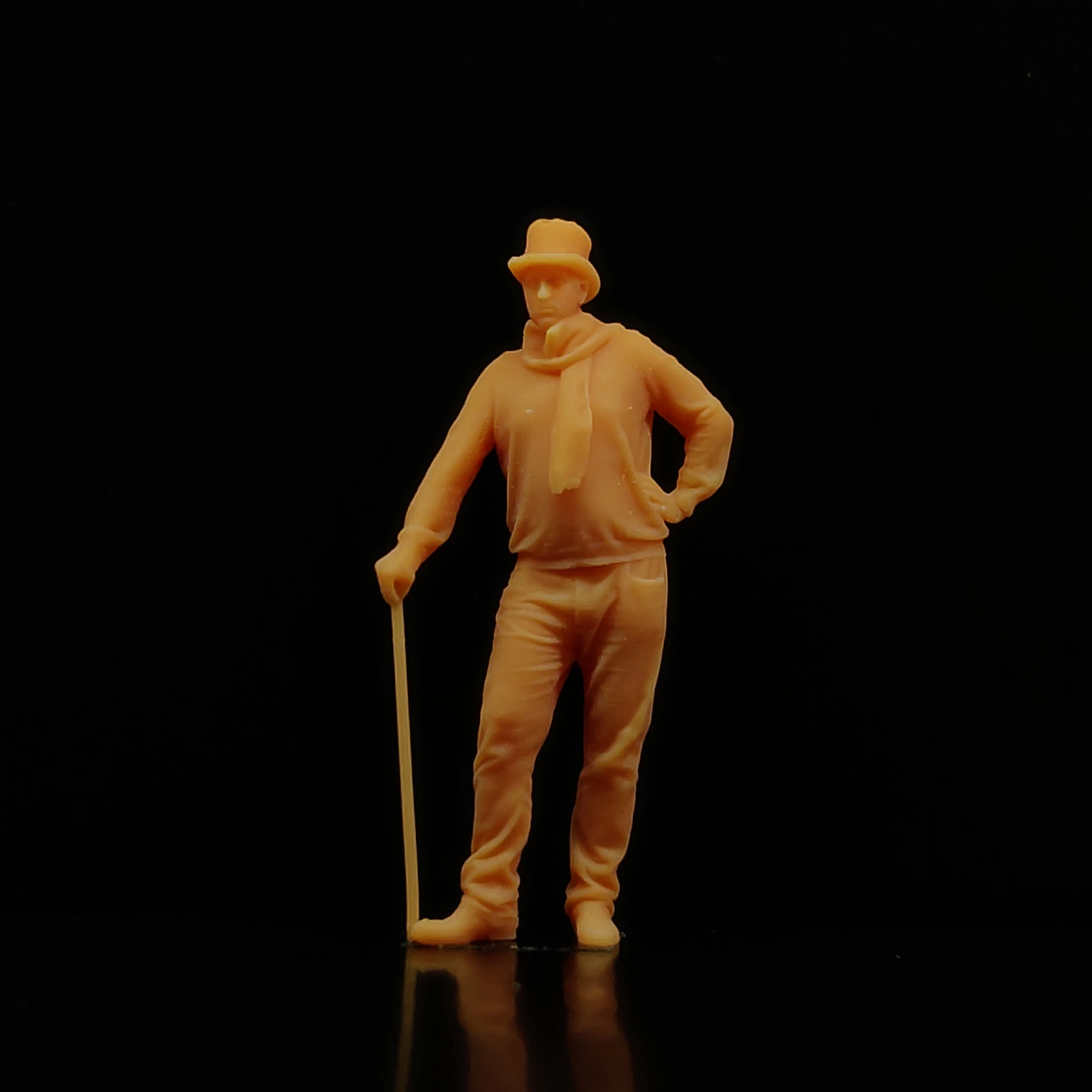 1/64 1/43 Scale Model Resin A Gentleman With A Walking Stick And A ...