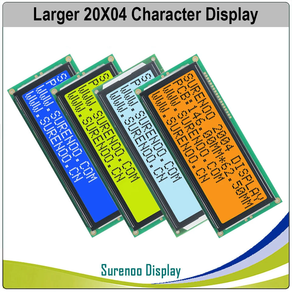 Larger 204 20x4 2004 Character Lcd Module Display Screen Lcm Blue ...