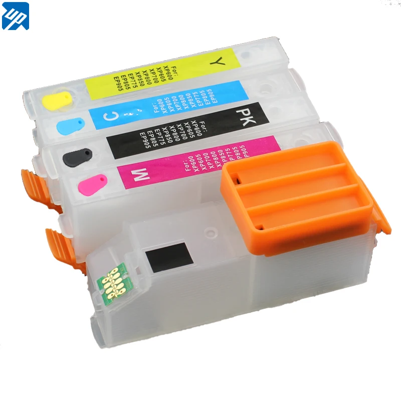 Empty refillable ink cartridge for Epson XP-900 XP-530 XP-630 XP-830 XP ...