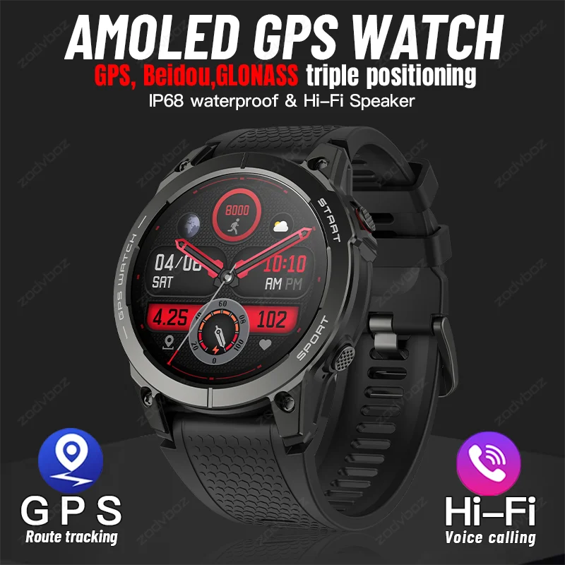 Reloj inteligente con GPS para exteriores para hombre, pulsera con ...