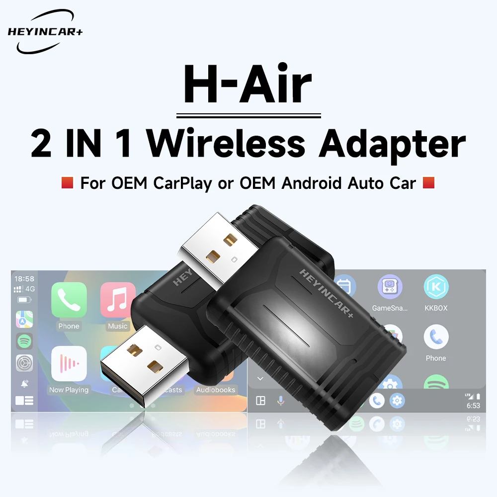 2024-New-HEYINCAR-Mini-Wireless-Android-Auto-Wired-To-Wireless-CarPlay ...