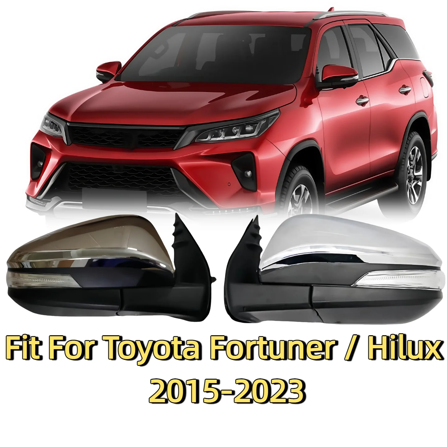 Mirror Assembly For Toyota Fortuner / Hilux 2015-2023 Power Adjustable ...