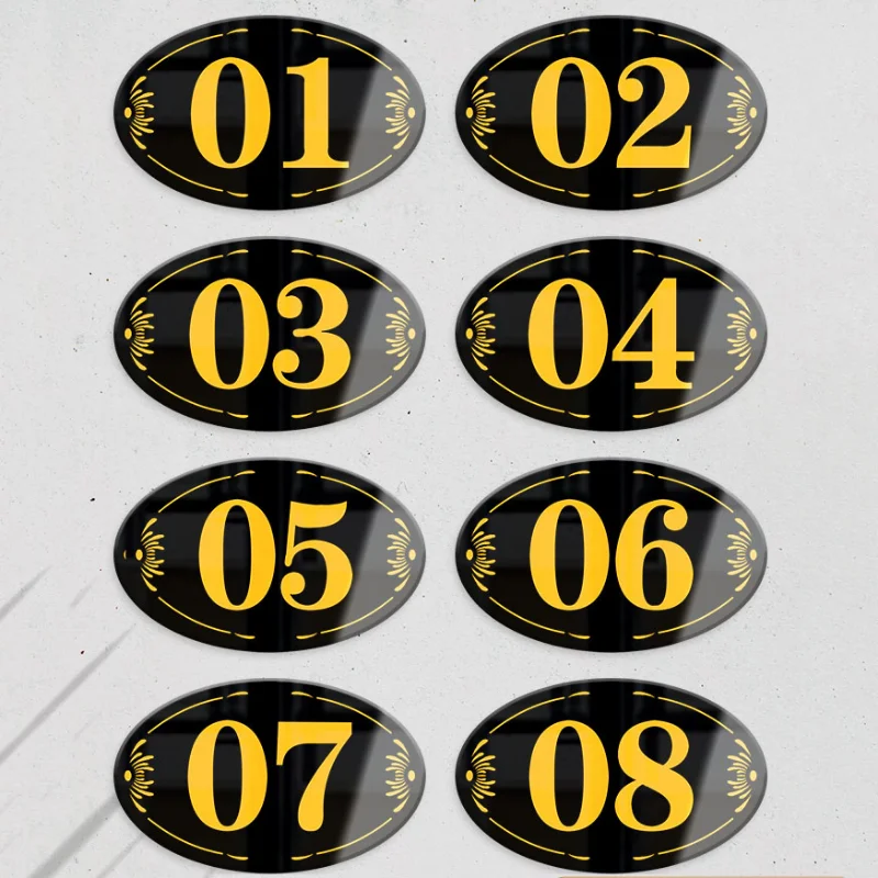 Acrylic-Floor-Identification-Digital-Sticker-Table-Number-Sticker ...