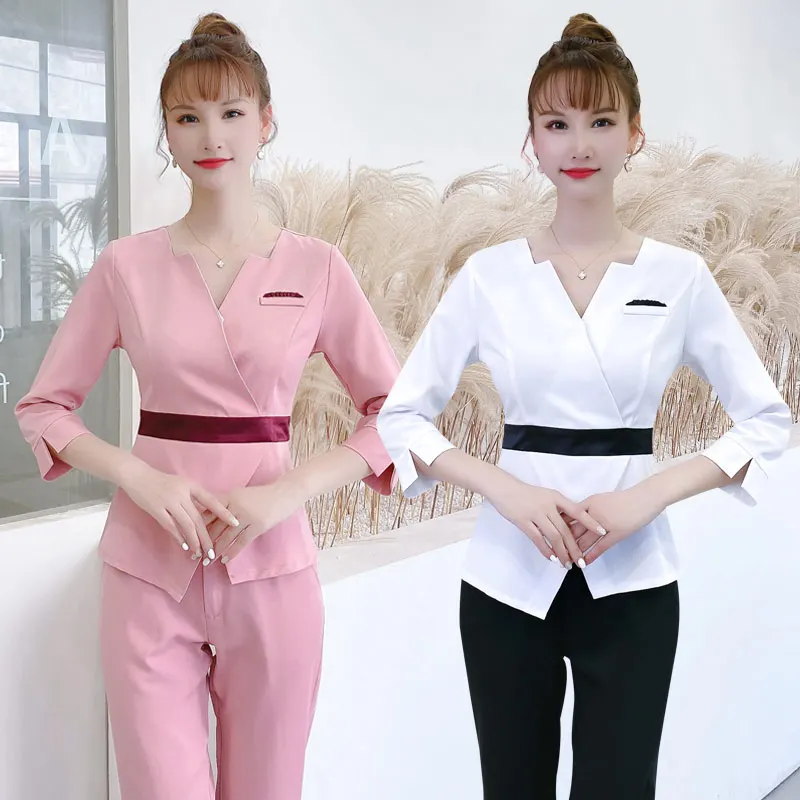 Autumn And Winter Beautician Work Clothes Women's Beauty Salon Health ...