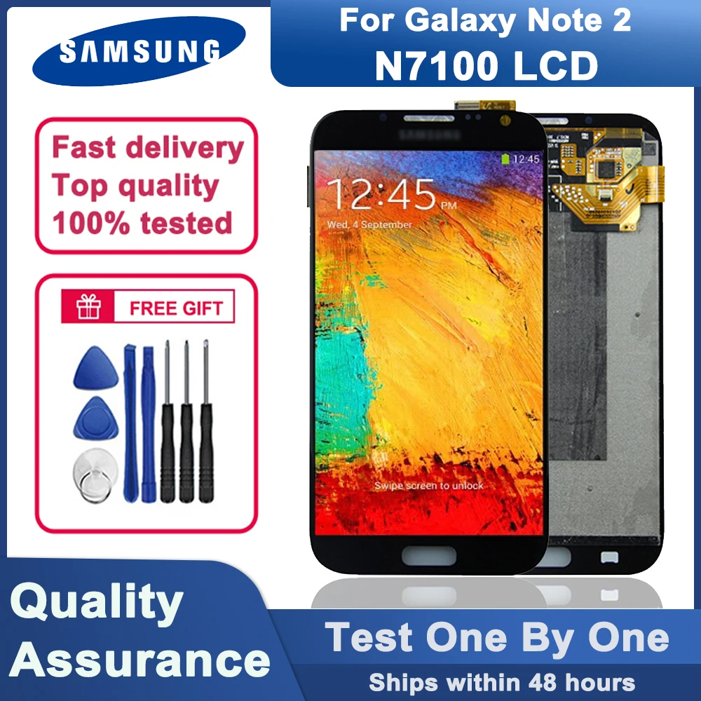 Original Amoled 5.5" Lcd Display For Samsung Galaxy Note2 N7100 N7105 ...