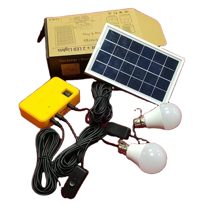 3W-portable-mini-solar-lighting-kit-with-2-led-bulbs-small-home-energy ...
