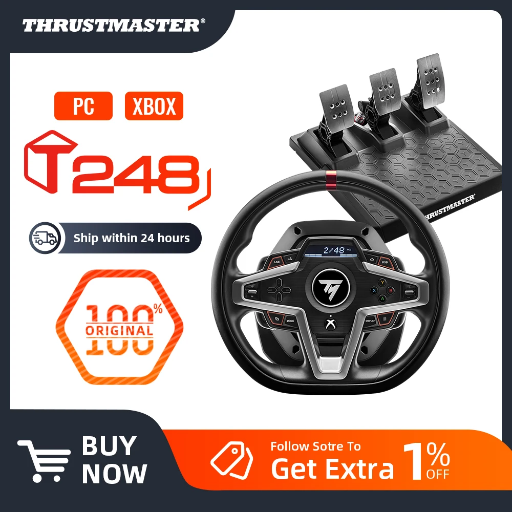 Thrustmaster T248 steering wheel Thrustmaster simulation racing game ...