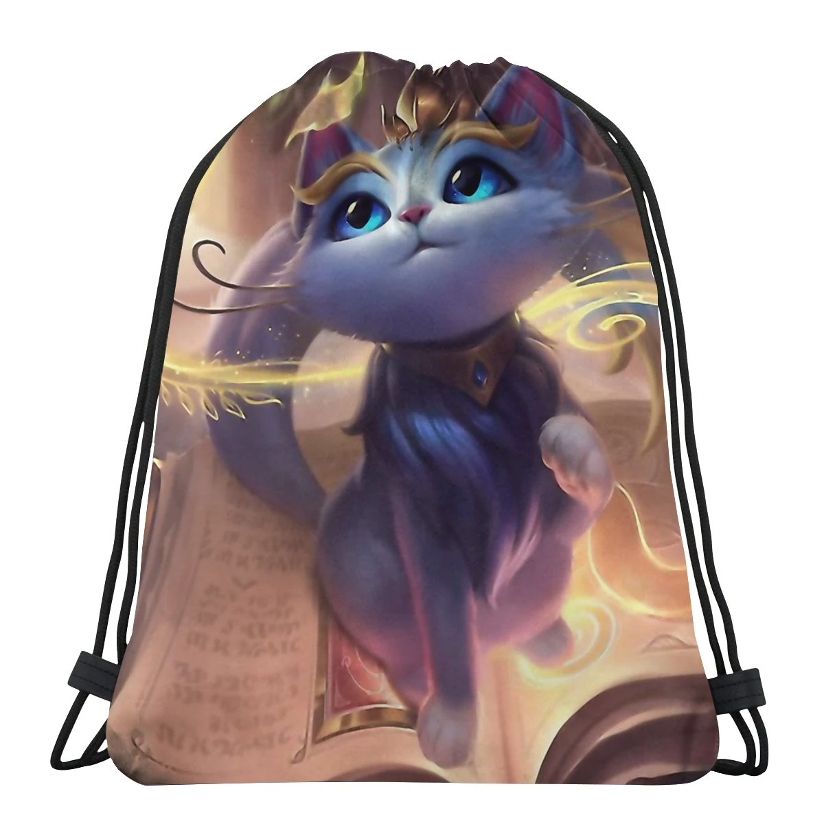Yuumi League Of Legends LOL Game Portable Shopping Drawstring Bags Riding Gym Shoes Storage ...