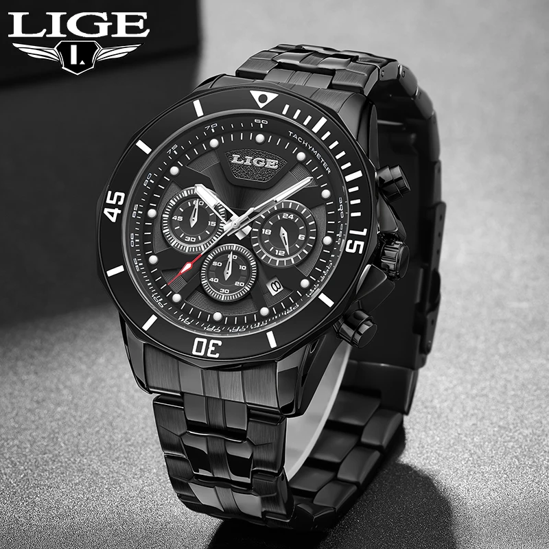 LIGE-Top-Brand-Luxury-Watch-for-Men-Business-Fashion-Steel-Band-Quartz ...