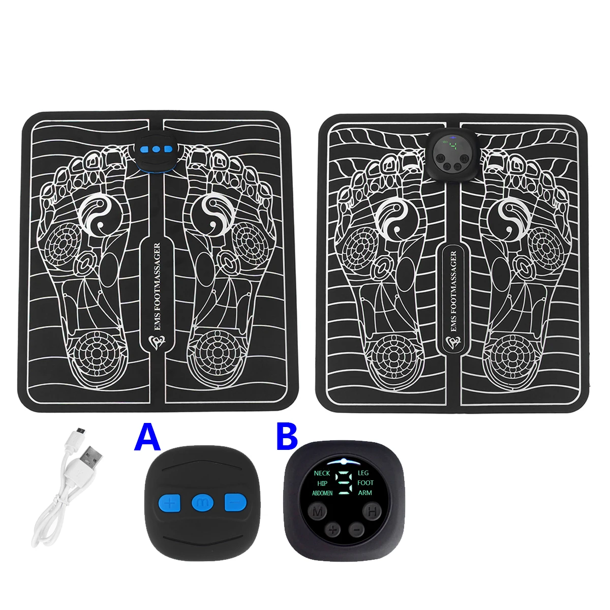Electric-EMS-Foot-Massager-Pad-Feet-Muscle-Stimulator-Foot-Massage-Mat ...