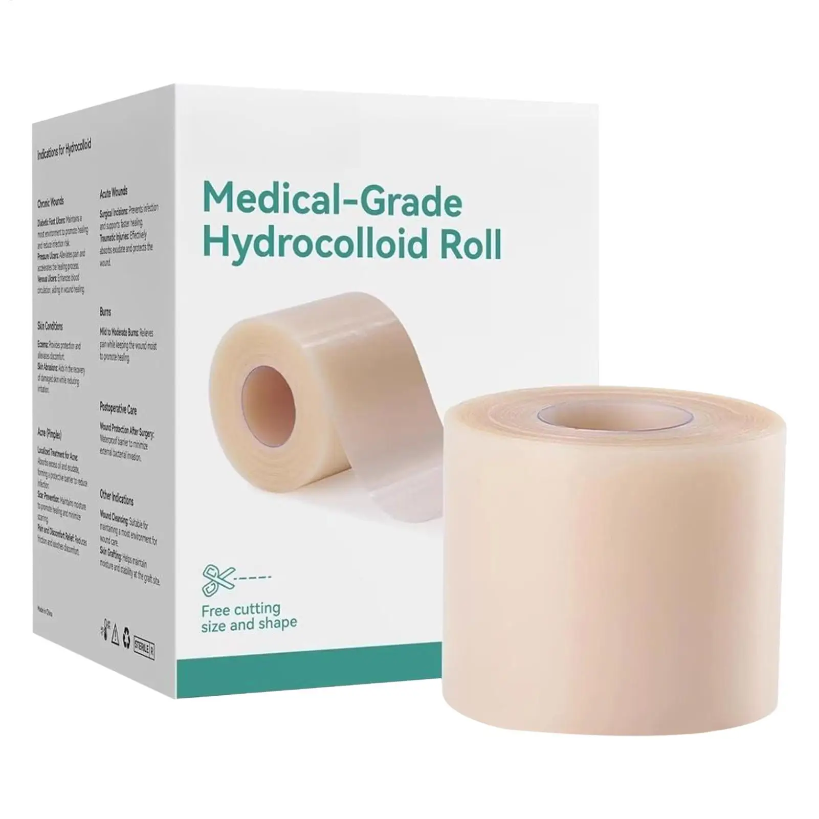 Hydrocolloid Bandages Roll 16.4ft Hydrocolloid Patch Bandages ...