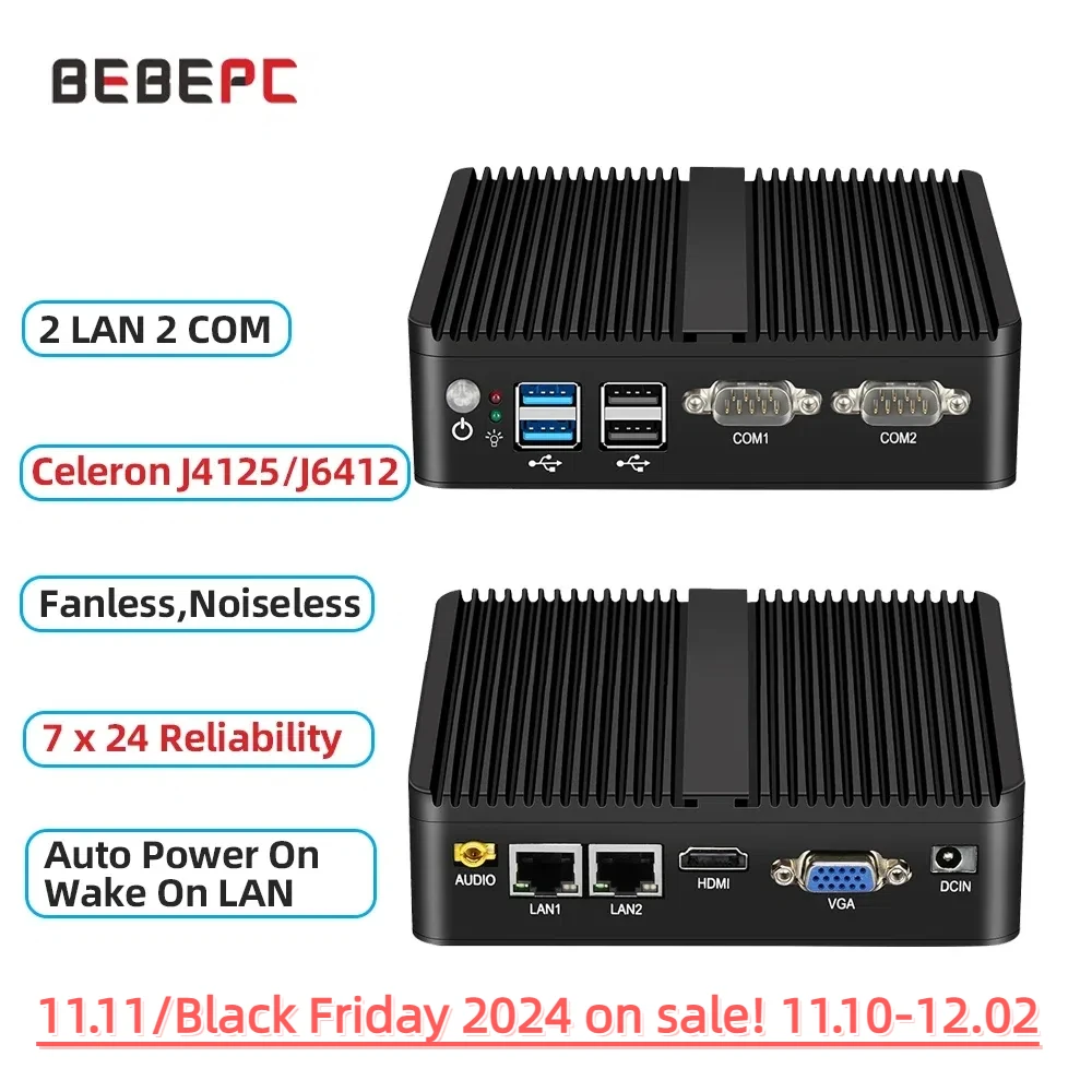 BEBEPC-Fanless-Industrial-Mini-j6412-j4125-i5-4200U-5200U-Dual-LAN ...