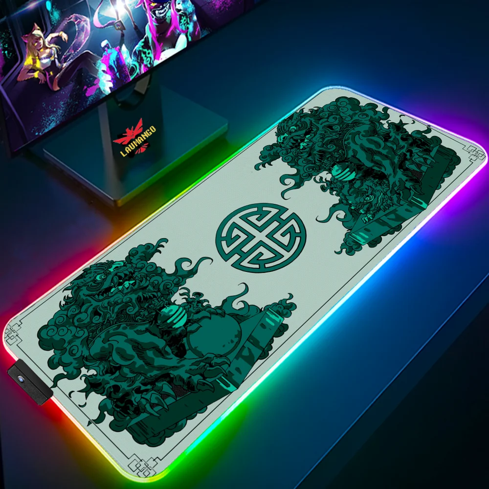 Stone-Lion-Diy-Gaming-Computer-Mat-Anime-Mouse-Pad-900x400-Desktops-Pc ...