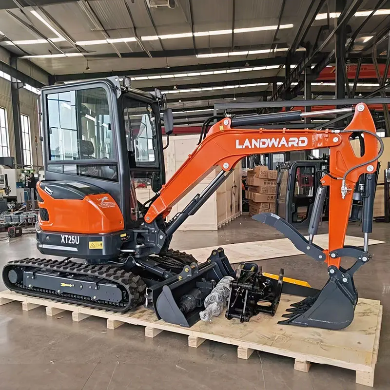 New 2.5 Ton Mini Excavator Agriculture Excavators XT25U Optional Diesel ...
