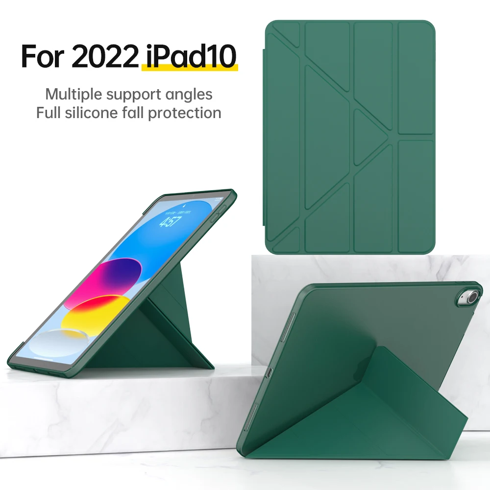 Triple-Fold-TPU-Silicone-Soft-Tablet-Case-for-Apple-Ipad-10-Pro-11-Air ...