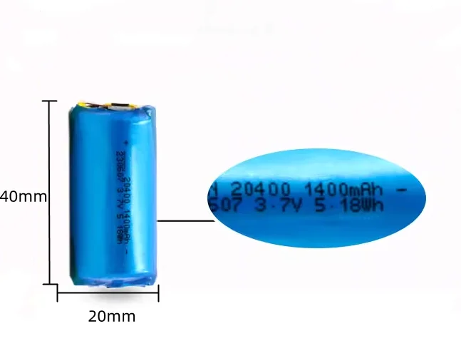 20400-3-7V-1400mAh-high-power-cylinder-lithium-battery-cobalt-plus ...