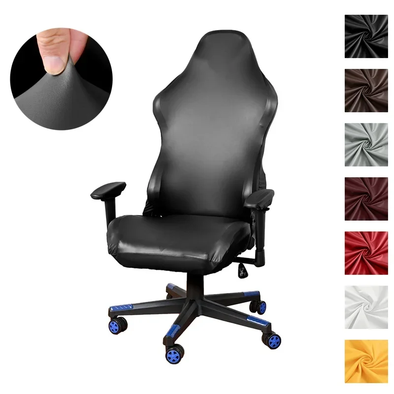 1-Set-PU-Leather-Gaming-Chair-Cover-Stretch-Office-Chair-Cover-Elastic ...