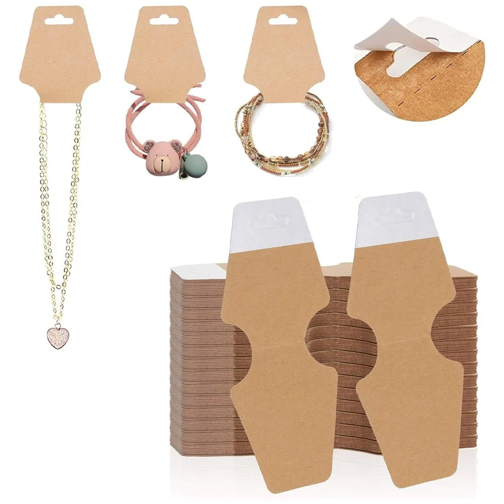 50Pcs-Blank-Necklace-Bracelet-Display-Foldable-Adhesive-Price-Tag ...