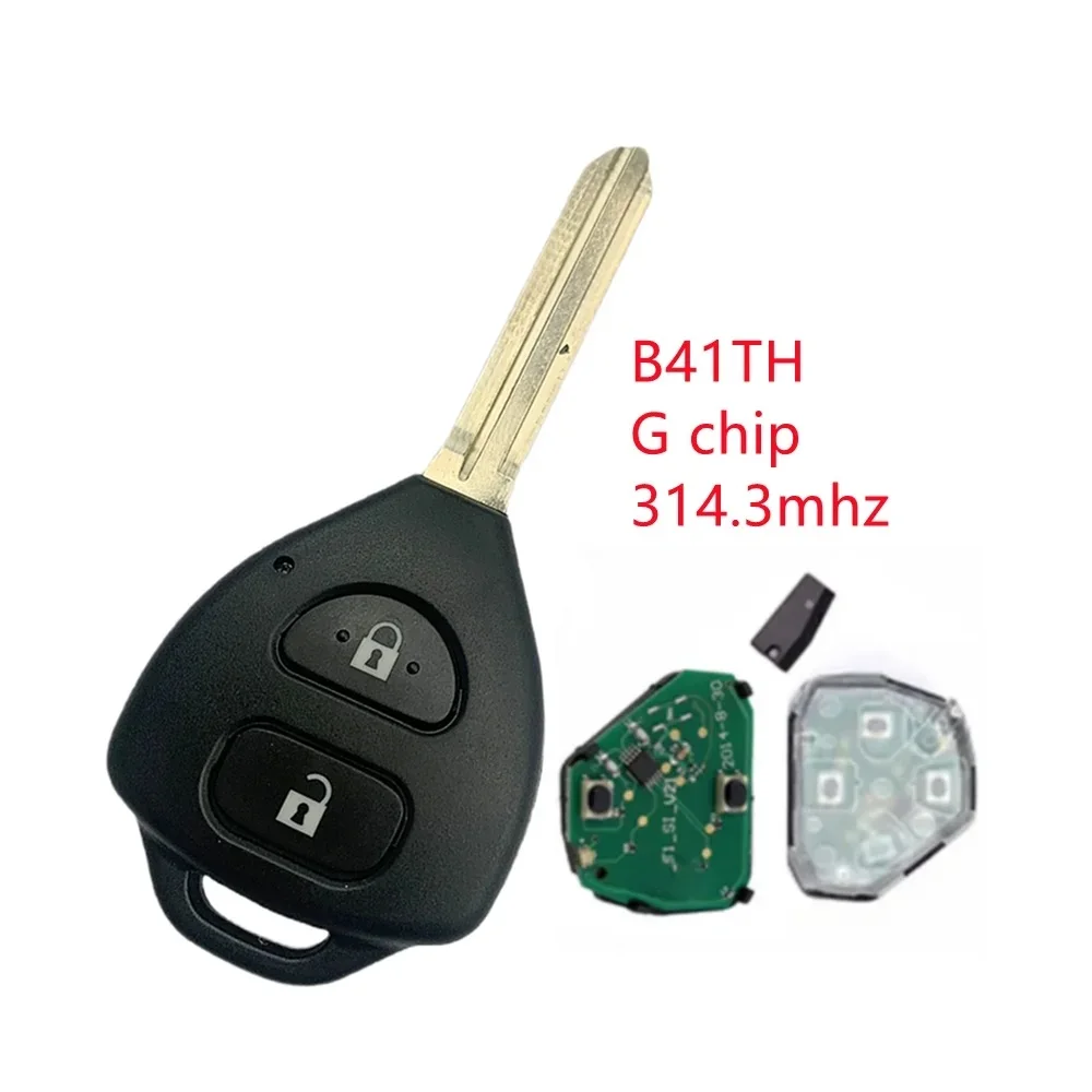 KEYECU-For-Toyota-Hilux-Yaris-2010-2011-2012-2013-2014-2-Button-Remote ...