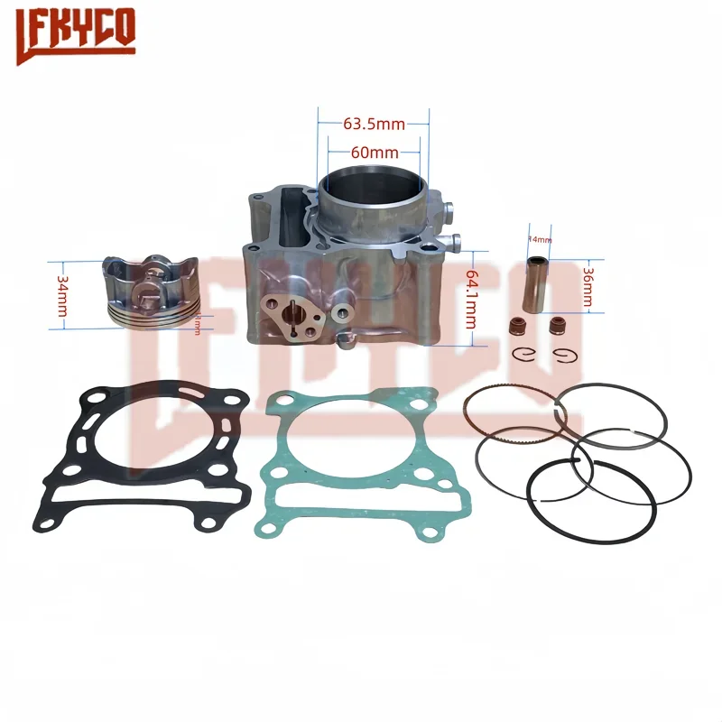 Scooter Engine Parts 60mm Cylinder Piston Ring Kit Motor for Honda ...