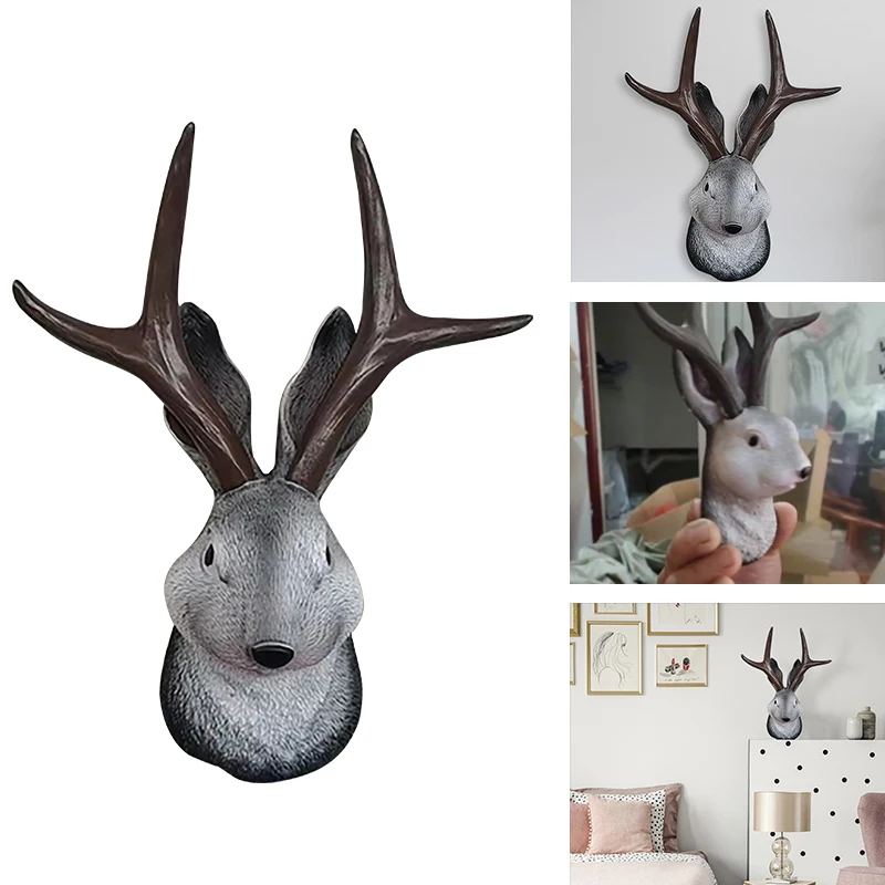 Jackalope Wall Decor The Latest Legend Of Antlers Resin Hanging Wall ...