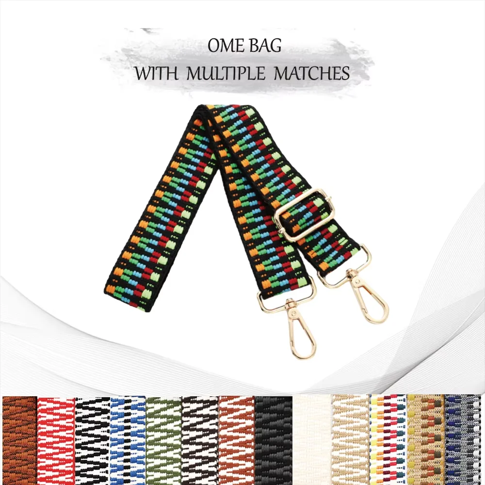 Nylon/Cotton Bag Strap Woman Handbag Wide Colored Straps for Crossbody ...