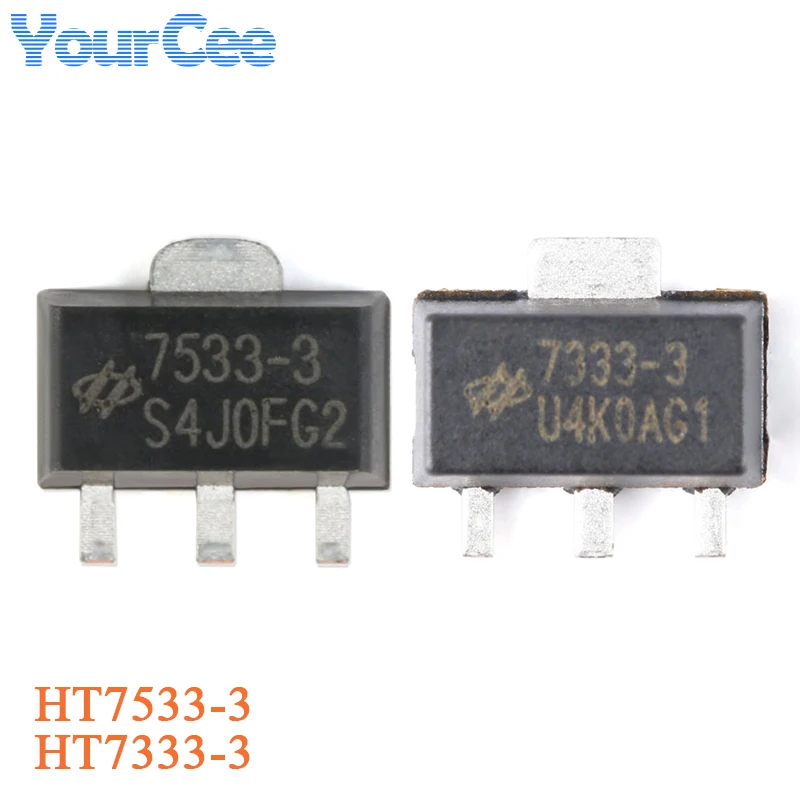 10 Uds HT7533-3 SOT-89 HT7333-3 7533-3 S4J0FG2 3,3 V/100mA regulador de ...
