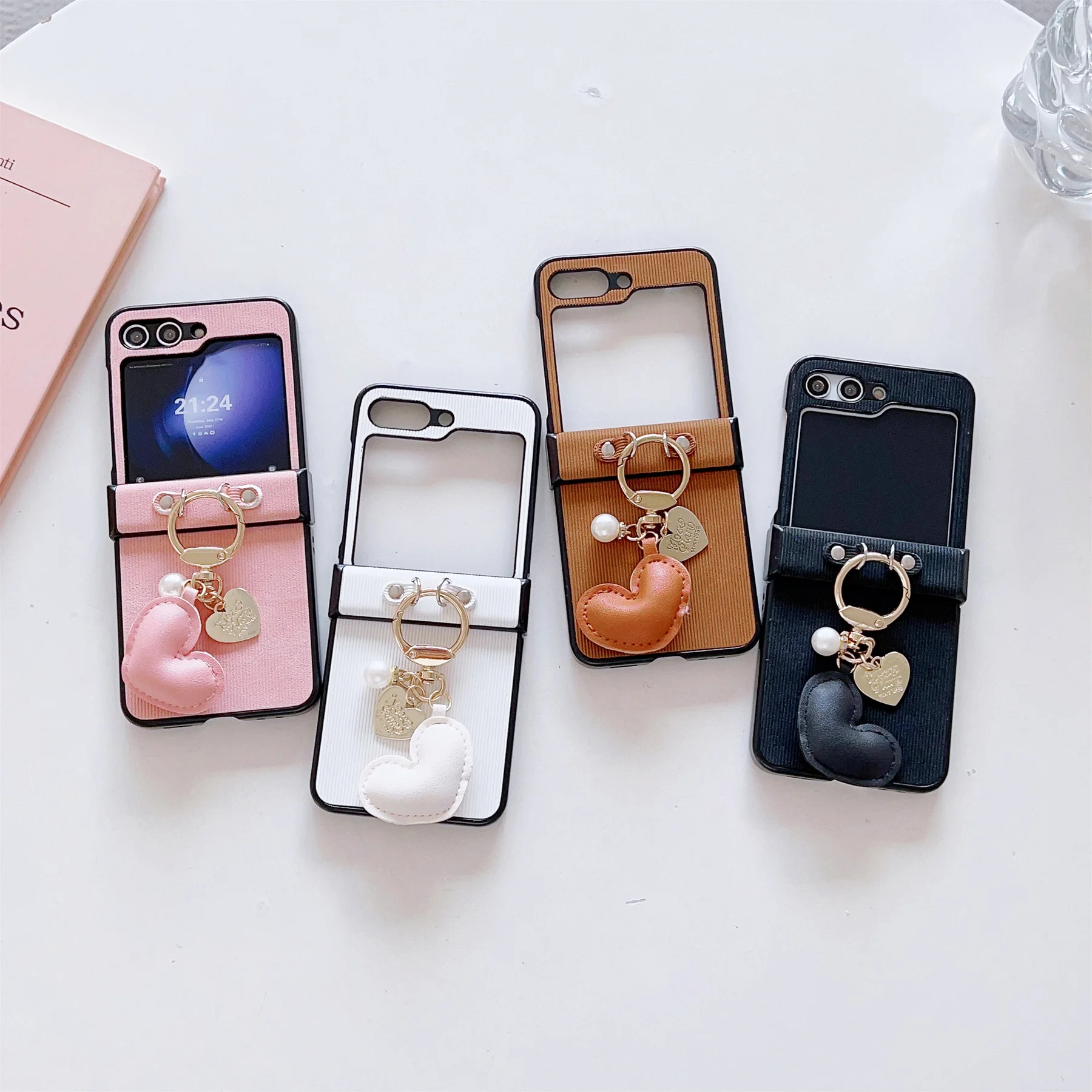 Korean-Luxury-Vertical-Stripe-Love-Hanging-Tag-Hanger-Case-for-Samsung ...