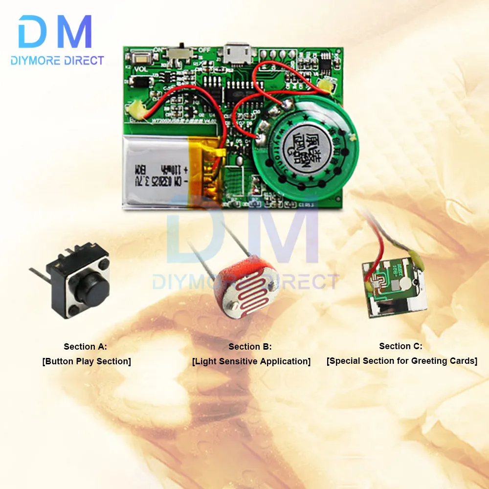 Recording Recorder Module Sound Module Push Button/Light Control ...