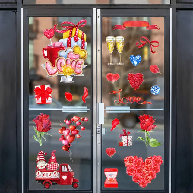 Puertas Dobles De San Valentín Ejemplo Decoración De Puertas