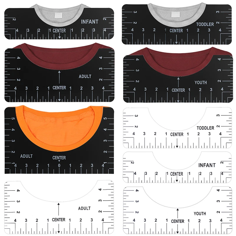 LMDZ 4/5Pcs/Set T Shirt Alignment Ruler Sewing Patchwork Ruler For ...