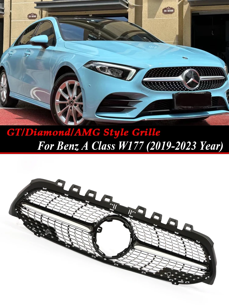For-Benz-A-Class-W177-Front-Radiator-Grille-A35-A45-Style-GT-AMG ...