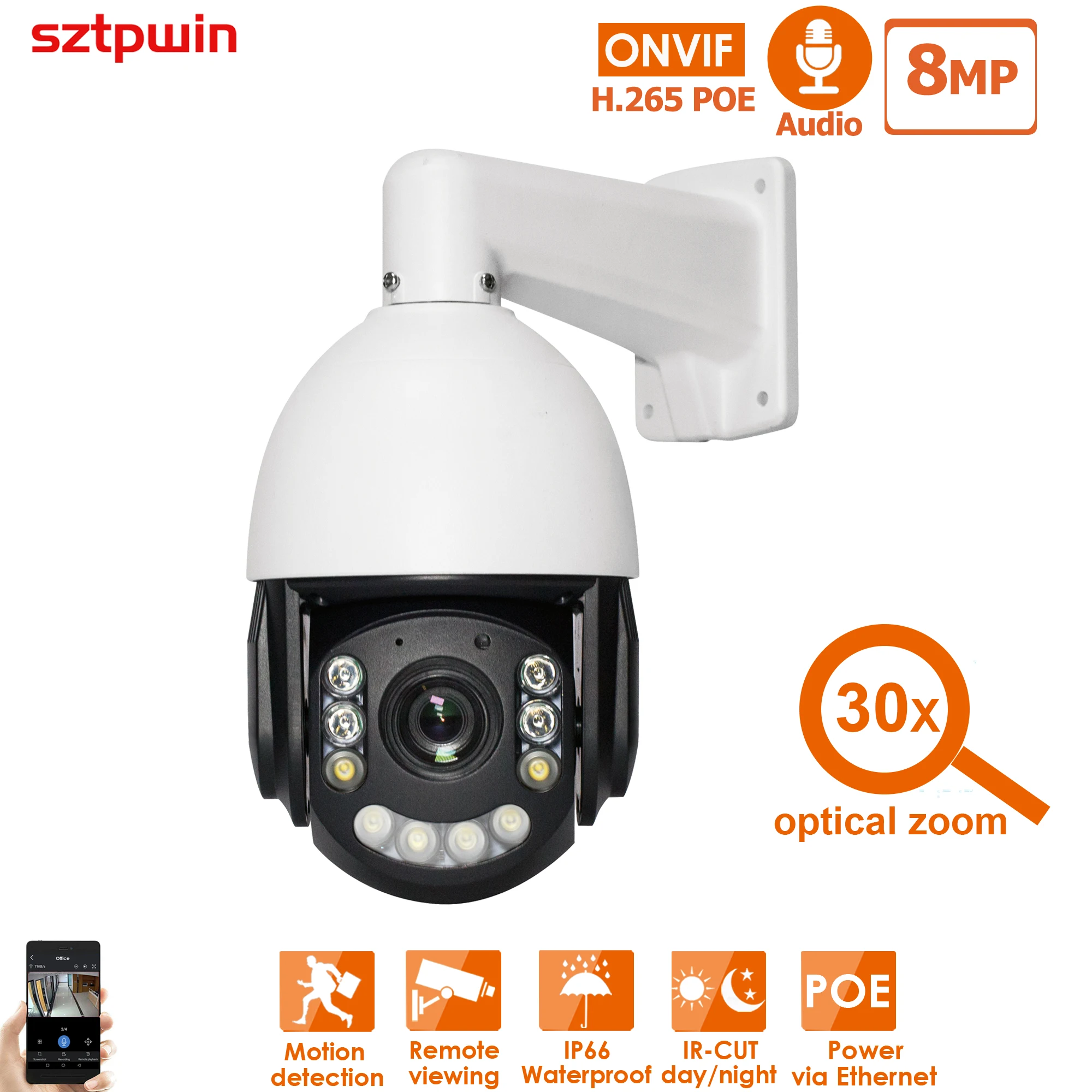 8MP-5MP-30x-Optical-Zoom-POE-PTZ-Video-IP-CCTV-Surveillance-Security ...