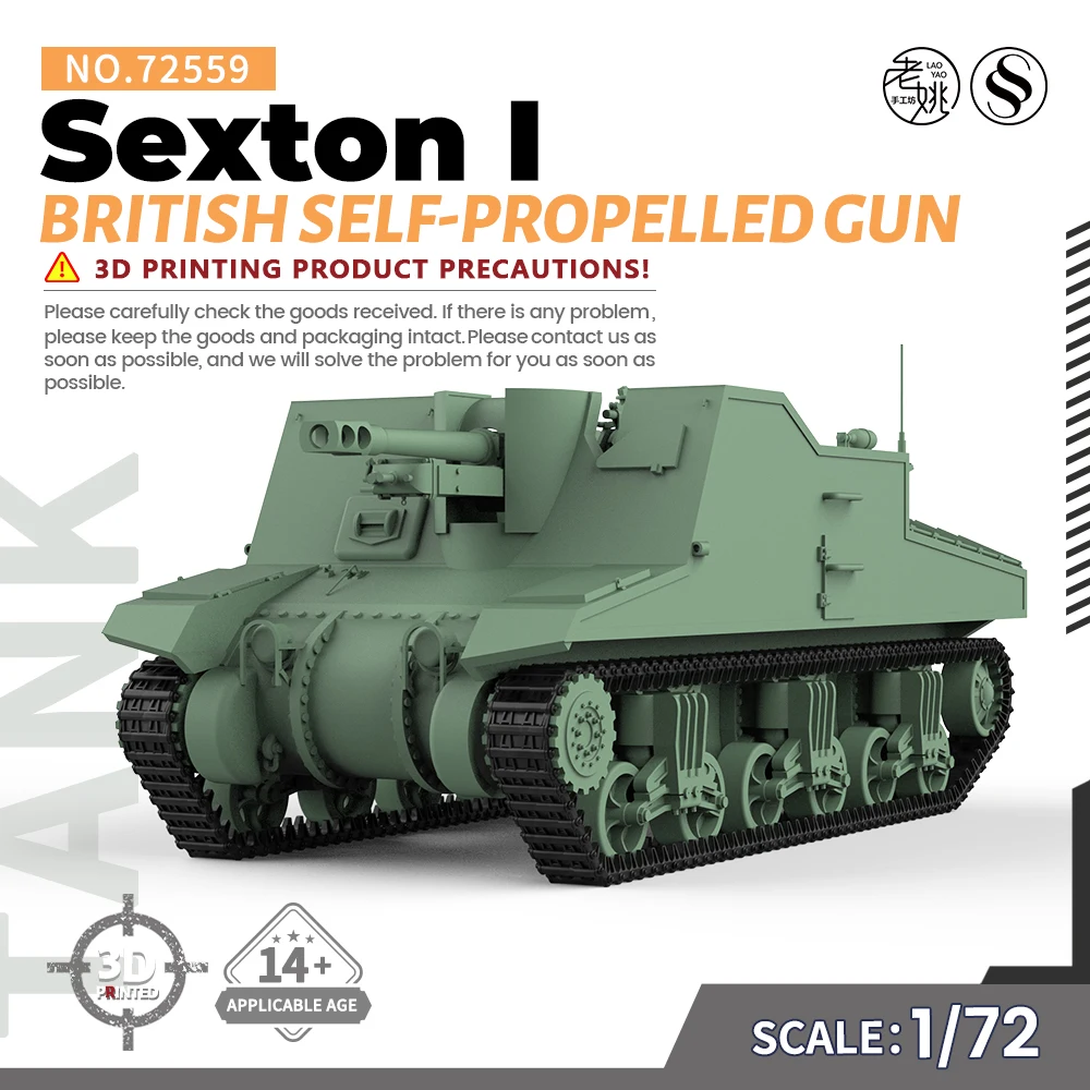 SSMODEL-SS72559-1-72-25mm-Military-Model-Kit-British-Sexton-I-Self ...