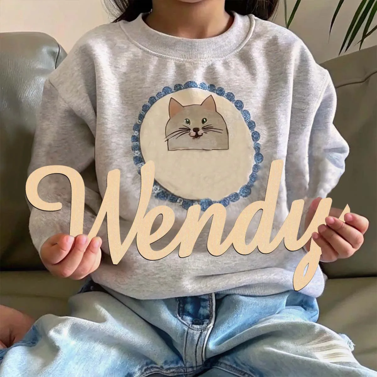 1pc Funny Wendy example Custom Name Wooden Plaque Wood Material Laser ...