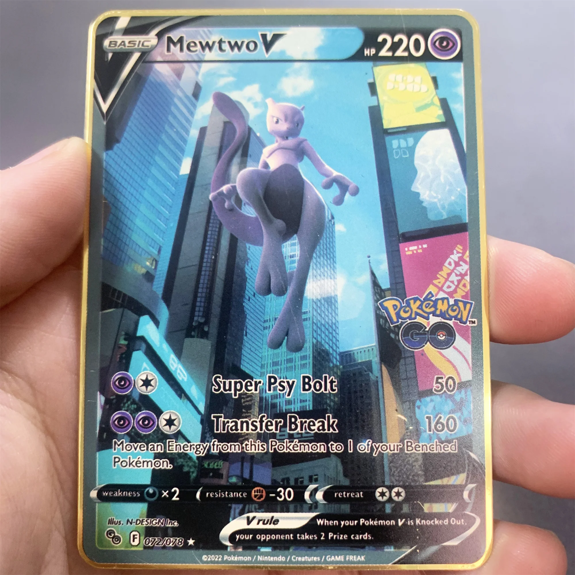 English Metal Cards DIY Arceus Mewtwo Charizard Pikachu Shiny Iron ...
