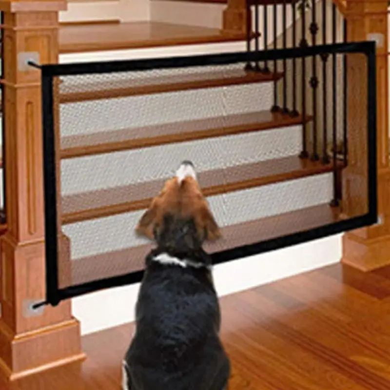 Retractable Baby Gates Cat Gate Pet Barrier Fences Portable Folding ...