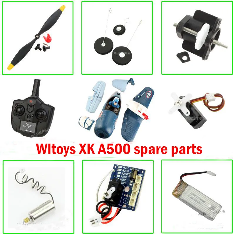 Wltoys XK A500 RC remote controlled plane spare parts motor gear blade Remote control main board ...