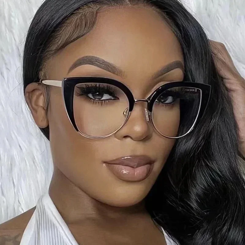 Brand Designer Women's Optical Glasses Frame Fashion Blocking Blue ...
