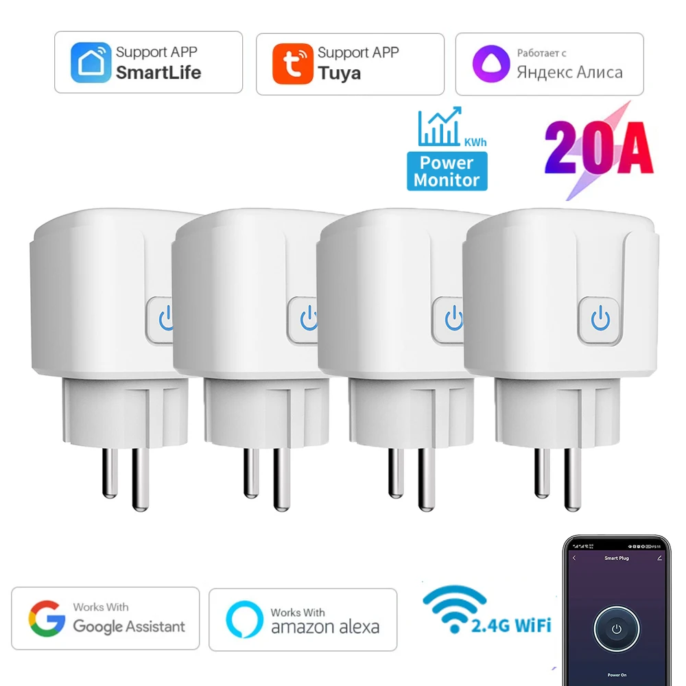 Tuya-16A-20A-Smart-Plug-WiFi-Steckdose-EU-Power-Monitoring-Timing-Funktion-Funktioniert-mit ...