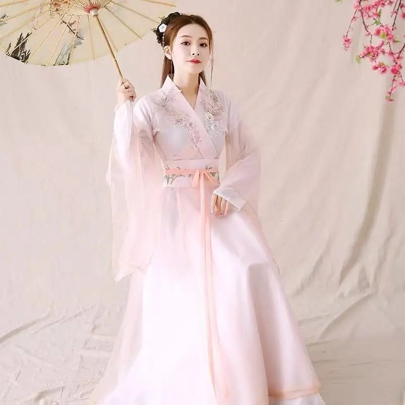 Traje-de-baile-tradicional-Hanfu-de-estilo-chino-rosa-ropa-de-princesa ...
