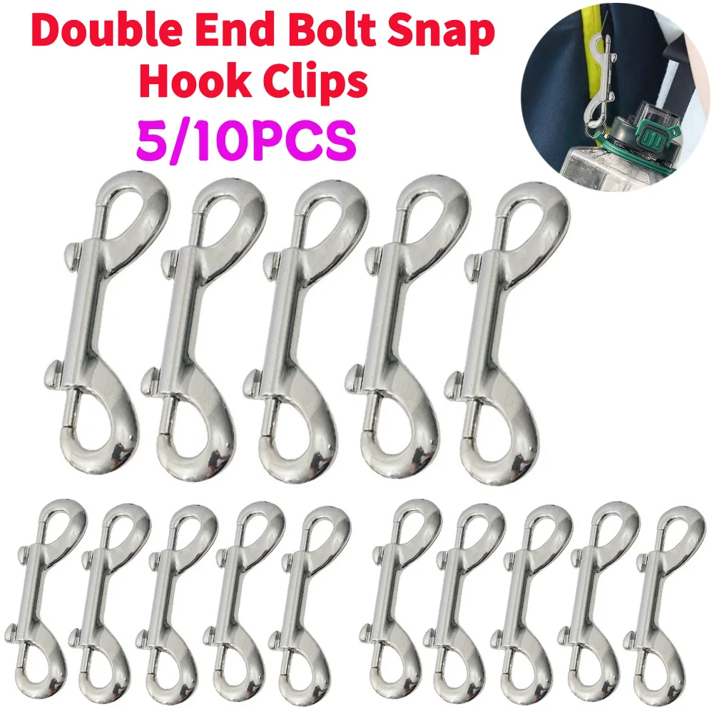5/10Pcs Scuba Diving Double End Bolt Snap Hook Clips 316 Stainless ...