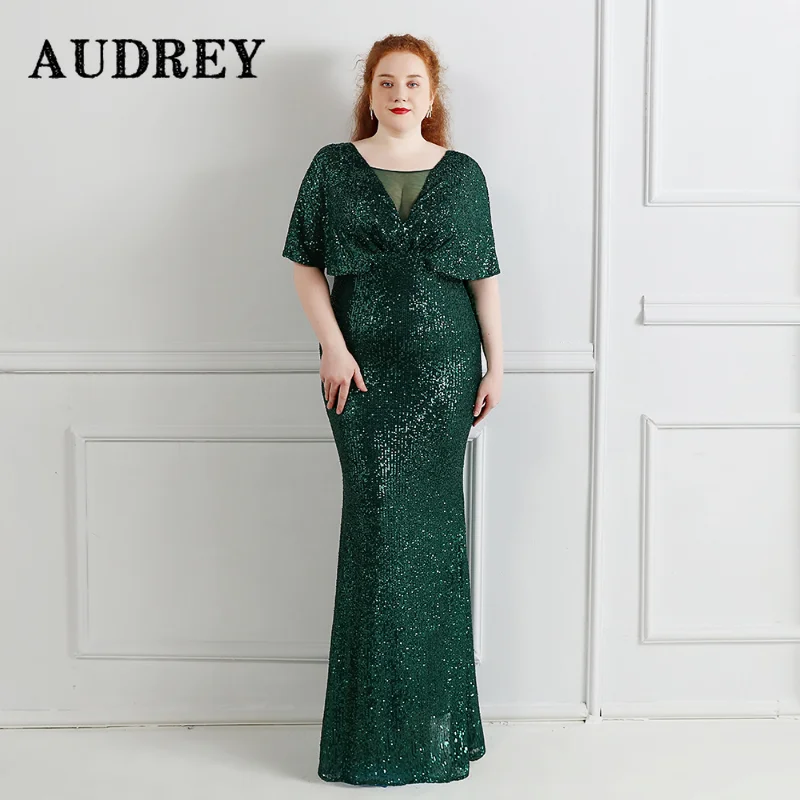 Robe-de-soir-e-l-gante-paillettes-pour-femmes-col-en-V-robes-longues ...