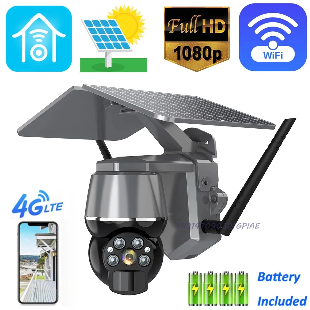 HD-Wireless-WiFi-4G-Solar-Panel-Powered-IP-Camera-Outdoor-Security ...
